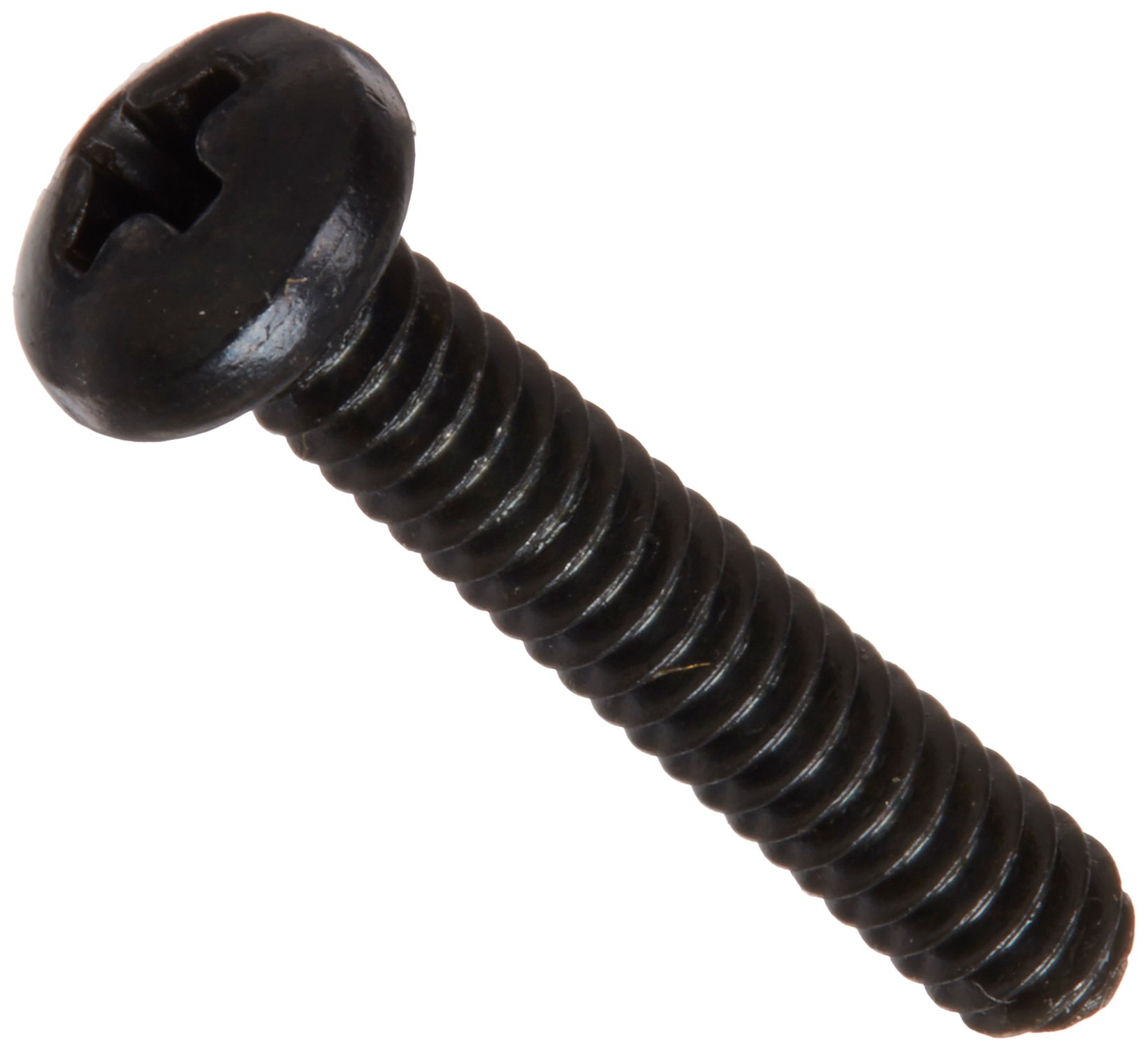 Small Parts Steel Pan Head Machine Screw, Black Oxide Finish, Meets ASME B18.6.3, #1 Phillips Drive, #4-40 Thread Size, 5/8" Length, Fully Threaded, Import (Pack of 100)