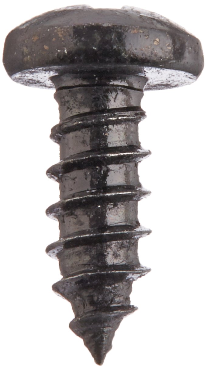 Small Parts-0606 Steel Sheet Metal Screw, Black Zinc Plated Finish, Pan Head, Phillips Drive, Type AB, #6-20 Thread Size, 3/8" Length (Pack of 100)