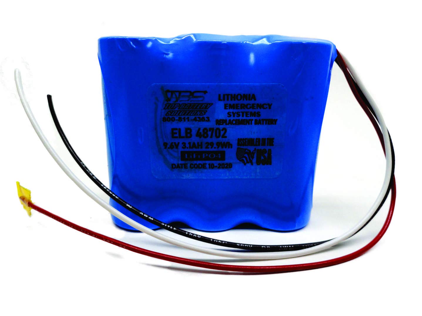 ELB-48702, ELB48702 Replacement LITONIA Emergency Battery Pack, Wire Leads NO Connector!!