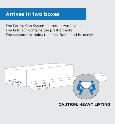 Can Rotation Organizer | Large Canned Food Organizer For Pantry | Black Large Food Rotation System | Harvest | Shelf Reliance (Can Rotation Organizer 28-32 oz (Medium))