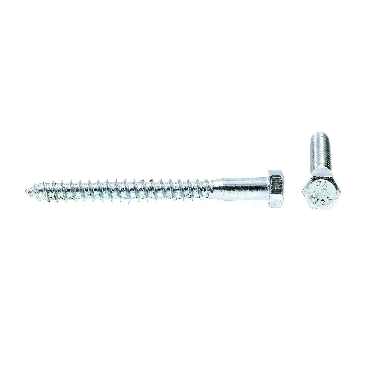 Prime-Line 9056372 Hex Lag Screws, 3/8 In. X 4 In., A307 Grade A Zinc Plated Steel (50 Pack)