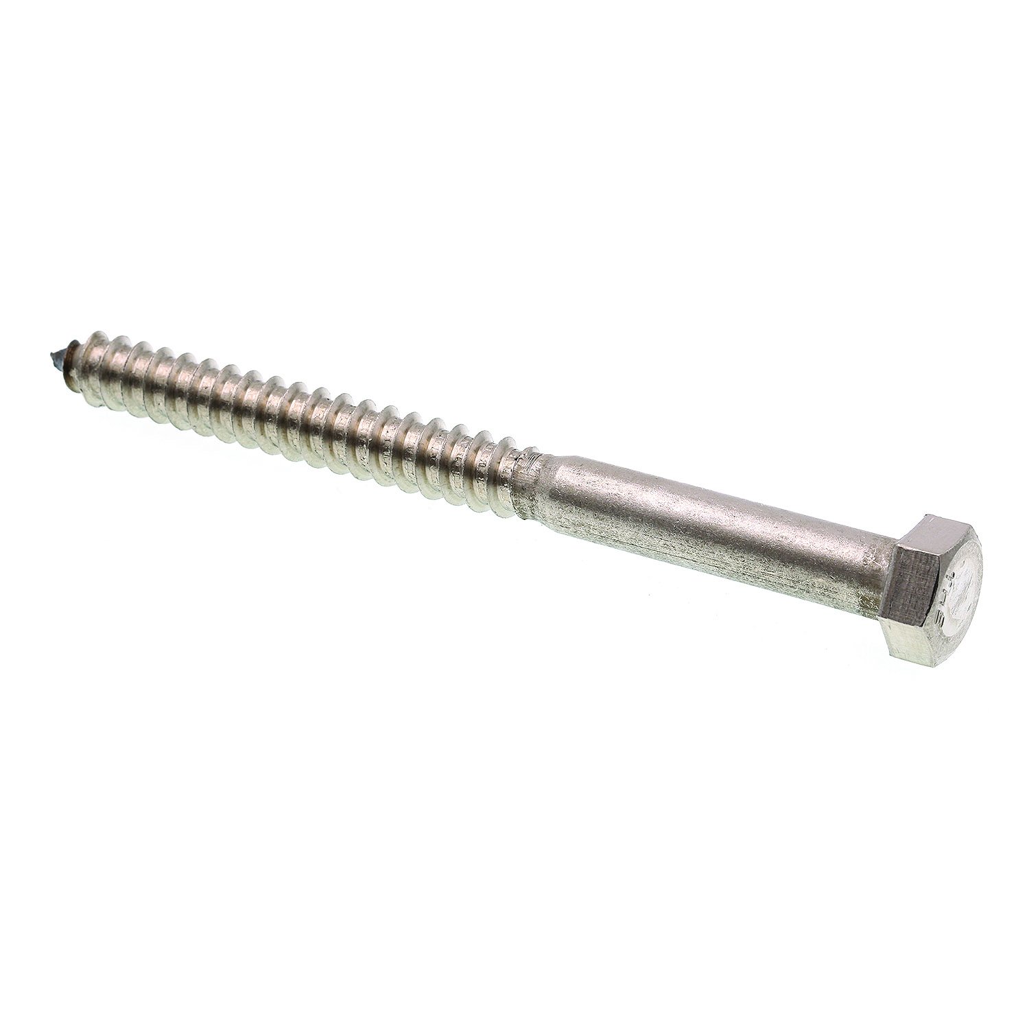 Prime-Line 9057149 Hex Lag Screws, 1/2 In. X 6 In., Grade 18-8 Stainless Steel (15 Pack)