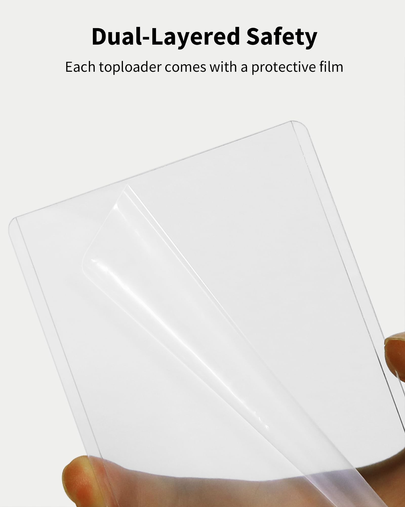 HYARUAT 3x4 Toploaders - 35pt Clear Top Loaders for Trading Cards, Card Protectors Hard Plastic with Protective Film, 25 Pack