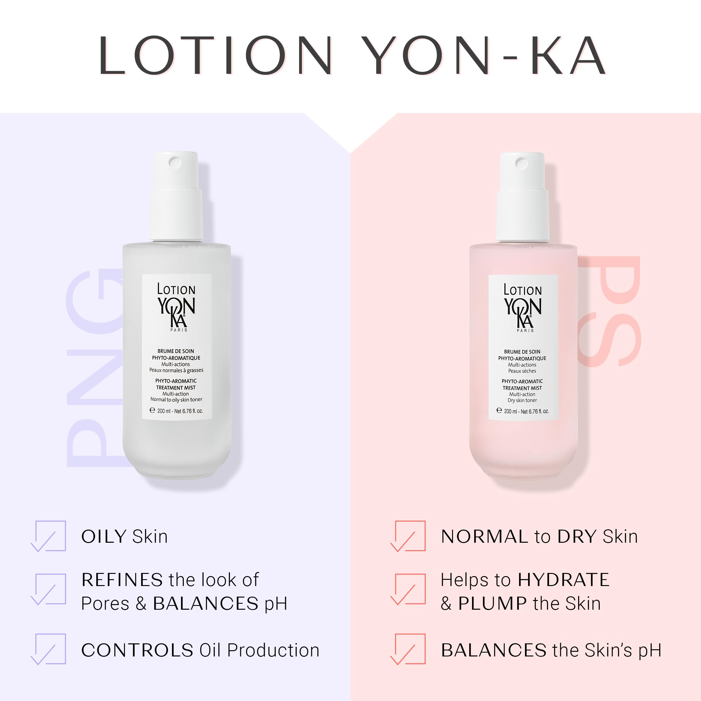 Yonka Lotion PS Hydrating Face Toner (Dry & Sensitive Skin) Daily Face Mist to Refresh and Purify with Quintessence Essential Oils, 6.76 oz