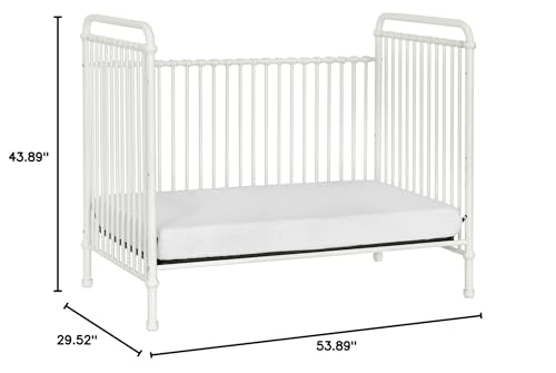 Namesake Abigail 3-in-1 Convertible Metal Crib in Vintage Iron, Greenguard Gold Certified