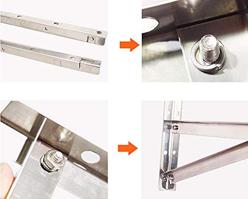 Mounting Bracket for 9000-24000BTU Condenser Ductless Mini Split Air Conditioner Heat Pump Systems, Support Condenser up to 360 lbs, Rust Free Stainless Steel,(Type1)