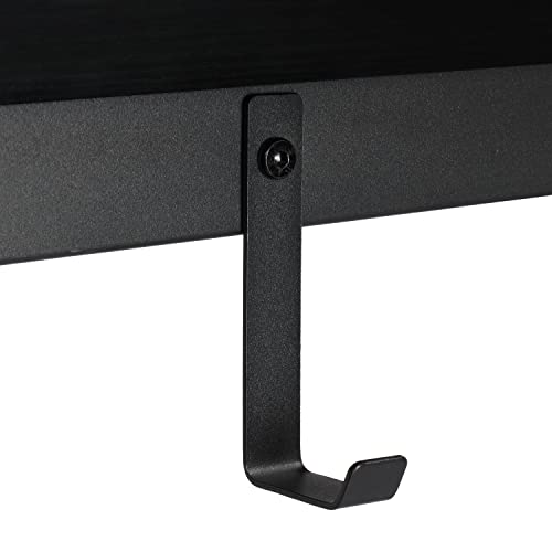Finnhomy Bar Table Set, 47" Pub Table High Top Table, Rectangular Bar Height Table, Bar Table with Stools, Kitchen Table Set for 2, Industrial Breakfast for Kitchen, Living Room, Rustic Black