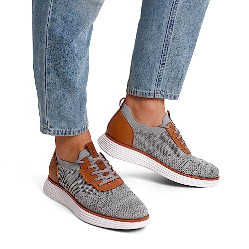 Bruno Marc Men's Mesh Dress Sneakers Casual Business Oxfords Comfortable Shoes, Grey, Size 9.5, SBOX2317M