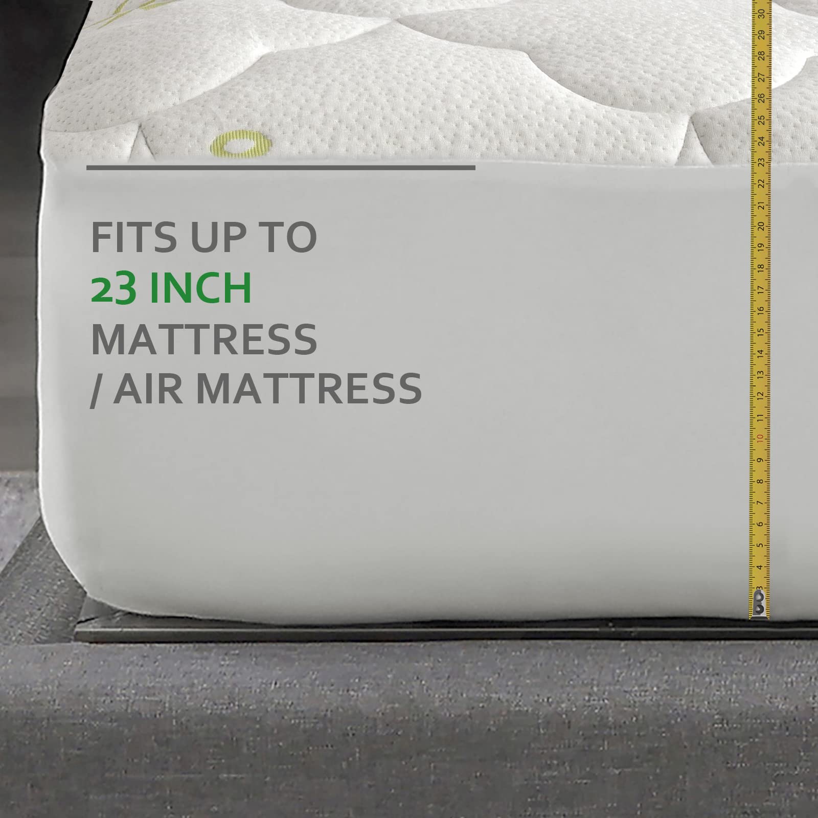 Extra Deep Pocket Queen Fitted Sheets & Mattress Pad Cover, Cooling Quilted Mattress Topper fits 16-24 Inches Deep Mattresses