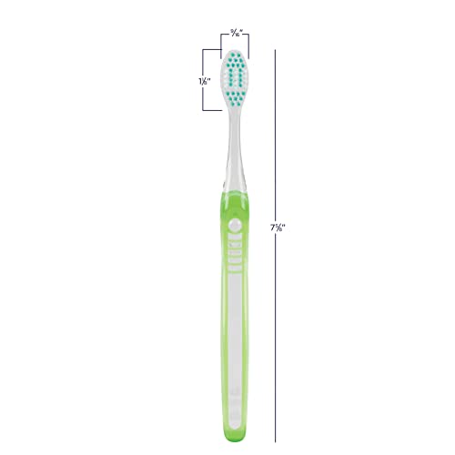 SmileGoods A385 Toothbrush, 38 Tuft, Soft Bristle, 72 Individually Packaged Premium Toothbrushes, Assorted Colors Bulk Pack of 72