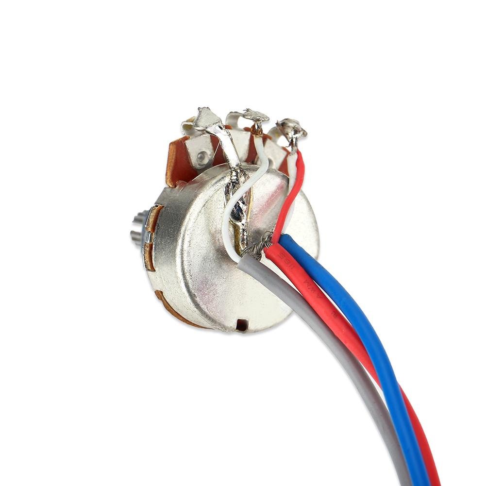 Electric Guitar Wiring Harness, Guitar Wiring Harness Kit 1 Volume 1 Tone 3 Way Toggle Switch 500K for Electric Guitar Electric Guitar Wiring Harness Electric Guitar Wiring Harness