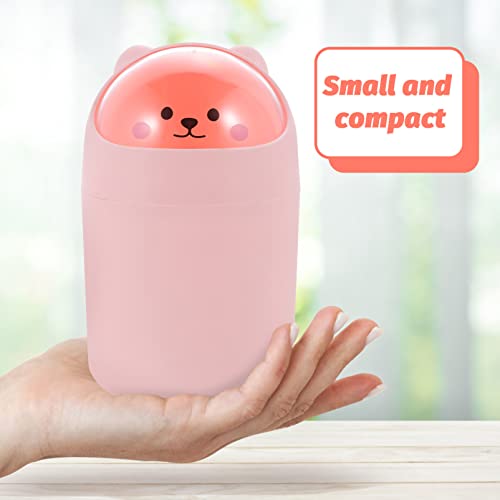 Cabilock Slim Desk Slim Desk Desktop Mini Trash Can with Lid Wastebasket Small Tabletop Paper Garbage Rubbish Bin with Lids Countertop Trash Container for Home Office Car Trash Cans Car Trash Cans