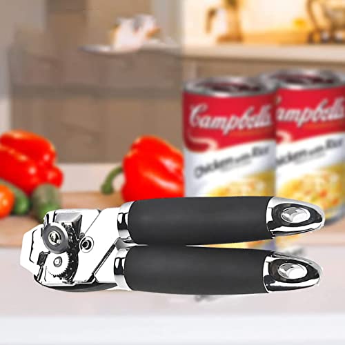 Can Opener Manual Handheld Powerful Can Opener, non-slip grip,Multifunctional stainless steel can opener,Ergonomic and easy to us(8.3 inch)