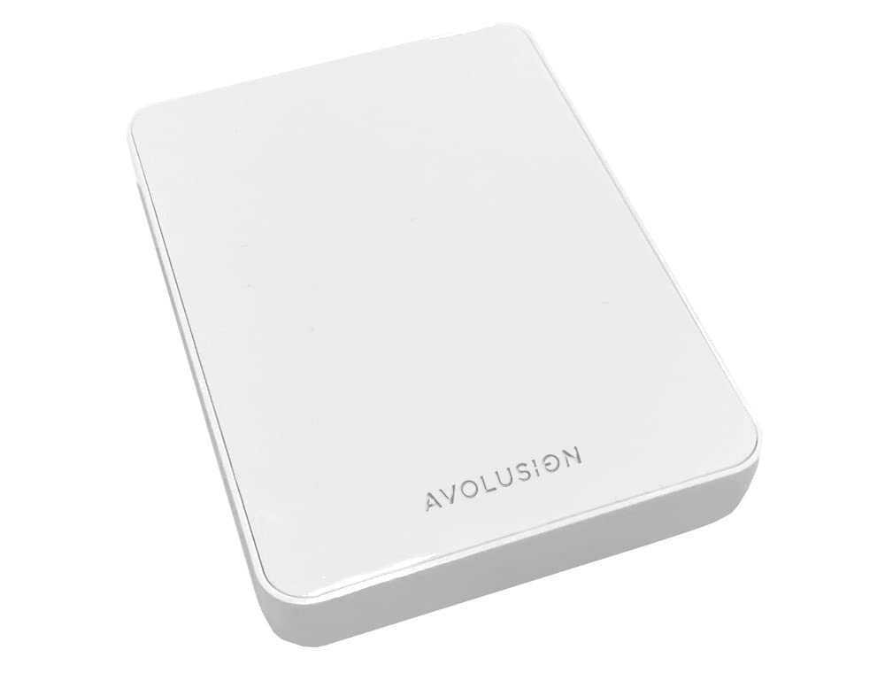 Avolusion Z1-S 500GB USB 3.0 Portable External Gaming Hard Drive - White (for PS5, Pre-Formatted) - 2 Year Warranty