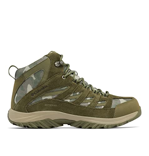 Columbia Men's Crestwood Mid Waterproof Hiking Boot Shoe, Nori/Black, 7 Wide