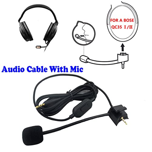 DAGIJIRD Oxygen-Free Copper Headphones Audio Cable Microphone Cord with Mic for Bose (QC35/QC35 II)
