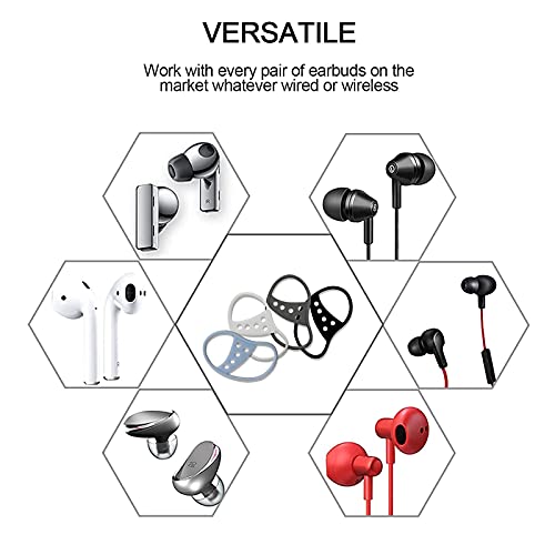 Earbud Hooks, Ear Attachment Loop for Wireless Ear Hooks for Airpods Universal Earhooks for Airpods Earbuds Anti-Lost Secure 27x48mm (BlueB2)