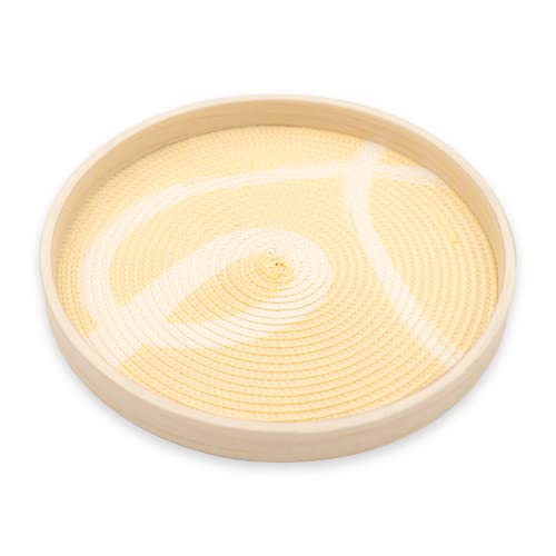 Coffee Table Tray- Coffee Table Decor- Decorative Tray- Round Tray Coffee Table- Boho Table Decor- Round Serving Tray for Ottoman- Round Trays Home Decor- Decorative Trays for Coffee Table