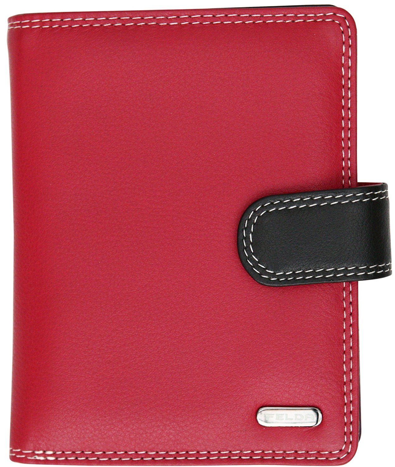 Felda RFID Genuine Leather Ladies Purse Wallet 9 Card Slots & Zipped Coin Section, Medium Size