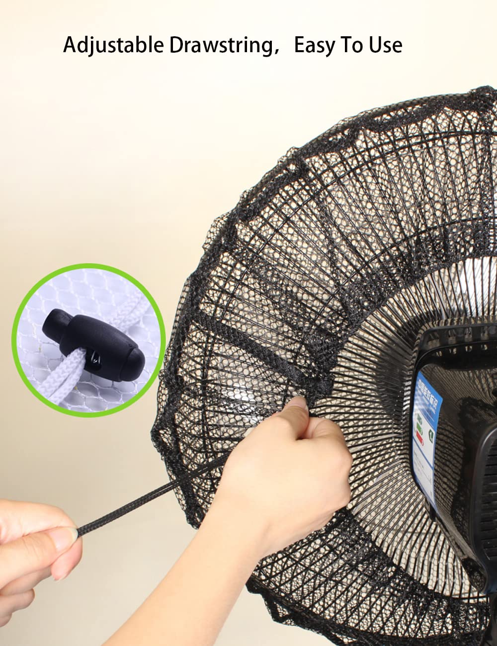 eyigylyo 2 Pack Round Electric Fan Guard Dust Cover,Mesh Covers Allow Air to Pass Through for Pedestal Fan Summer Washable Dustproof Safety Fan Protection