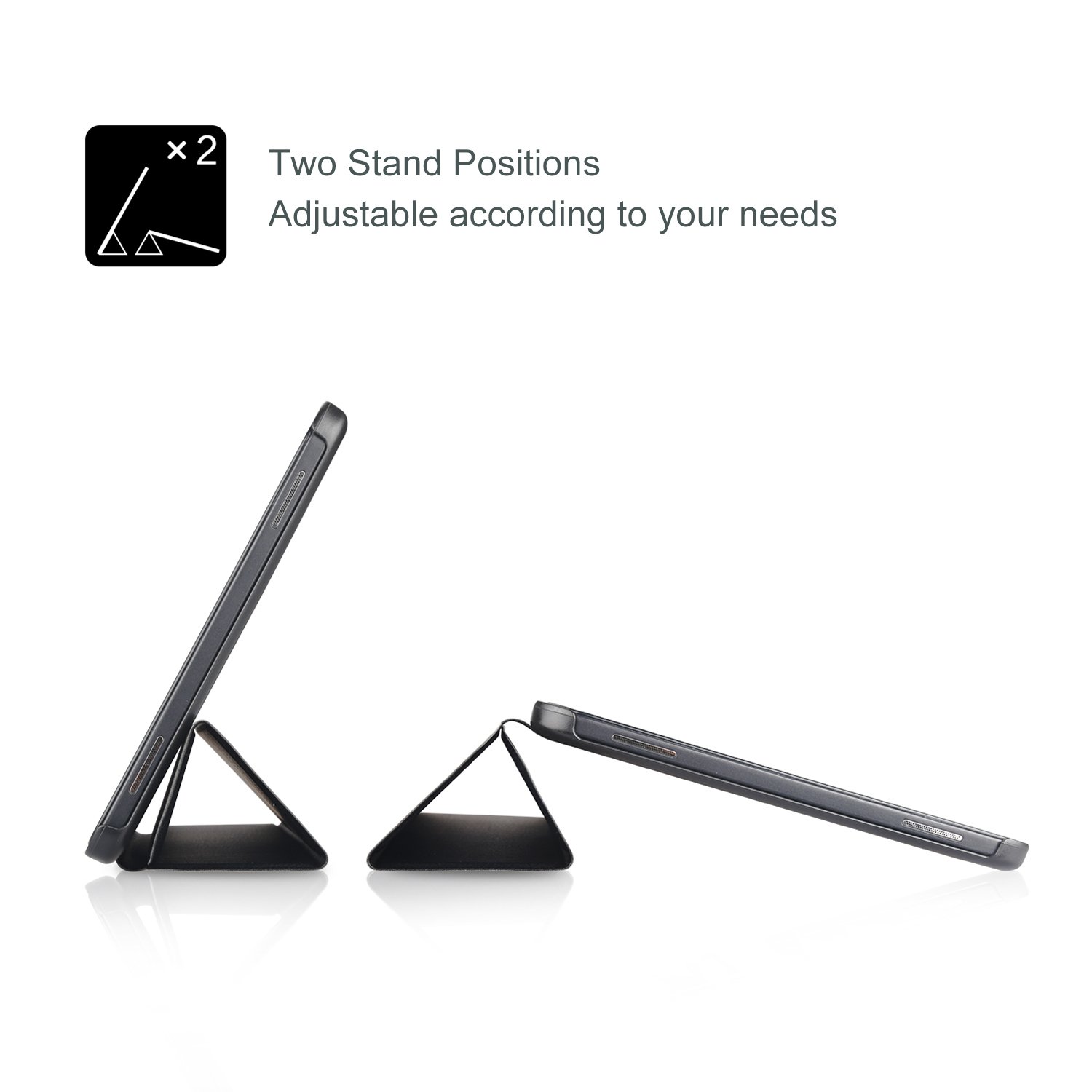 ProCase Slim Case for Galaxy Tab A 10.1 2016 SM-T580 T585 T587, Smart Cover Stand Folio Case for Galaxy Tab A 10.1 Inch Tablet -Black
