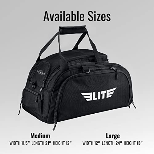 Elite Sports Warrior Series Boxing Mma Bjj Gear Gym Duffel Backpack Bag, Large