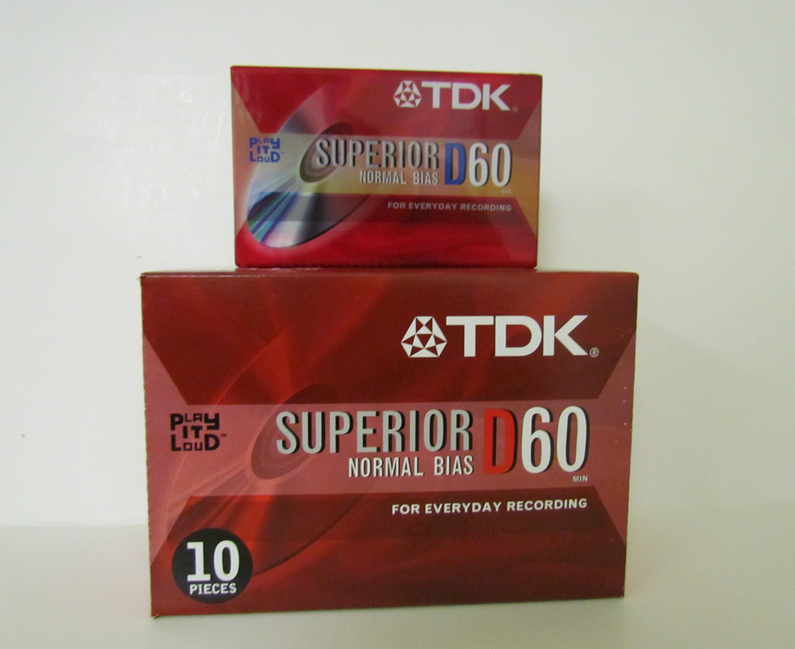 TDK D-60 Voice Grade Audio Cassette Tapes (2) 10pks or 20 Tapes Total