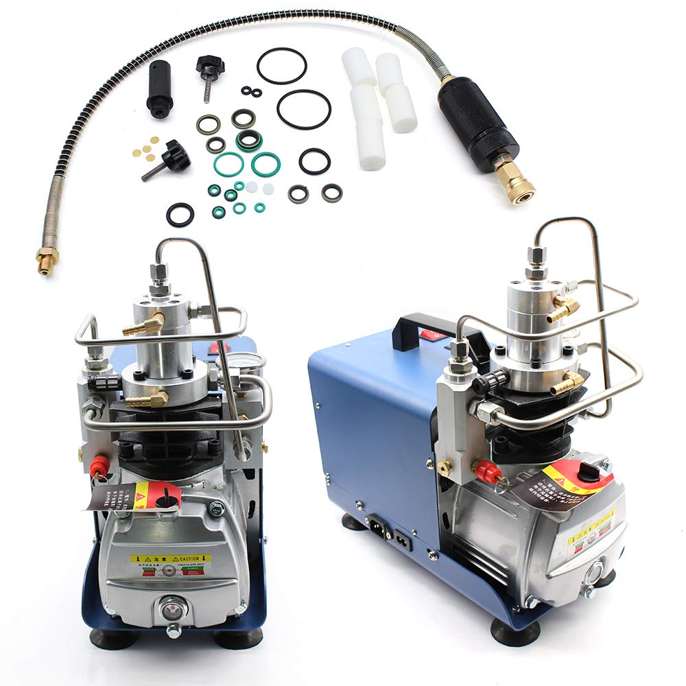 Electric PCP Air Compressor Pump,30 MPa 4500psi Portable Compressor High Pressure Air Compressor Electric Inflator PCP,Two-Stage Compression PCP Hand Air Pump
