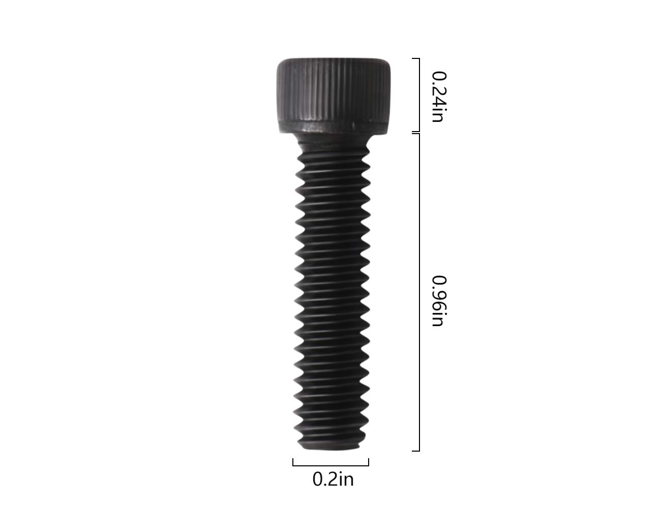 Socket Head Cap Screw, 1/4-20 x 1, Alloy Steel, Black Oxide, Hex Socket Coarse Thread, 1/4 inch Hexagonal Allen Bolt, Length: 1 inch, Full Thread (Quantity: 20)
