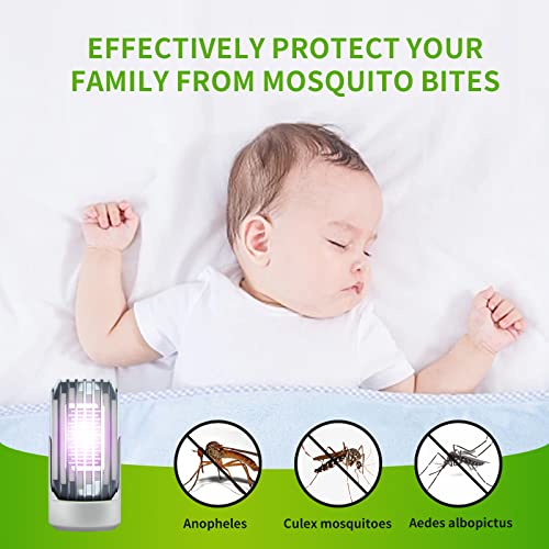 Bug Zapper Indoor Mosquito Plug in Zapper,2 Packs Indoor Fly Trap Mosquito Zapper with Blue Lights for Living Room,Kitchen, Baby Room,Office