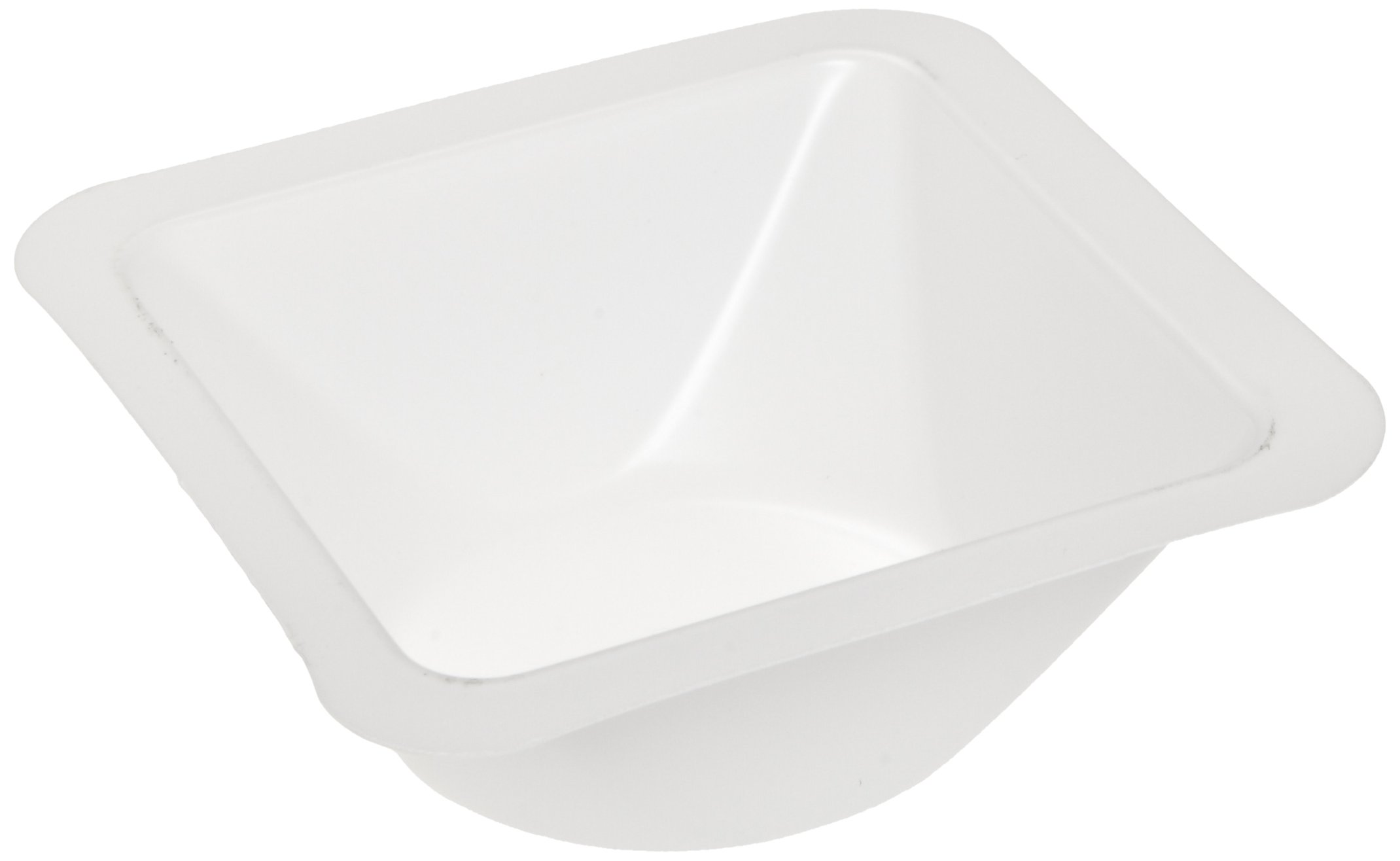 Heathrow Scientific HS1420AA Standard Weighing Boat, Polystyrene, Antstatic, Small, 46 mm Length x 46 mm Width x 8 mm Depth, White (Pack of 500)