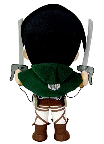 Great Eastern Attack on Titan 9" Levi Ackerman Plush,Brown/a,6"L x 3"W x 9"H