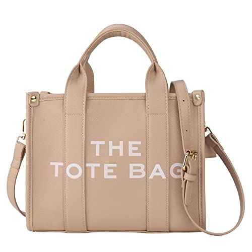 charlore The Leather Tote Bag For Women, Womens Tote Bags with zipper,Can shoulder/crossbody,Handbag (10 inch)