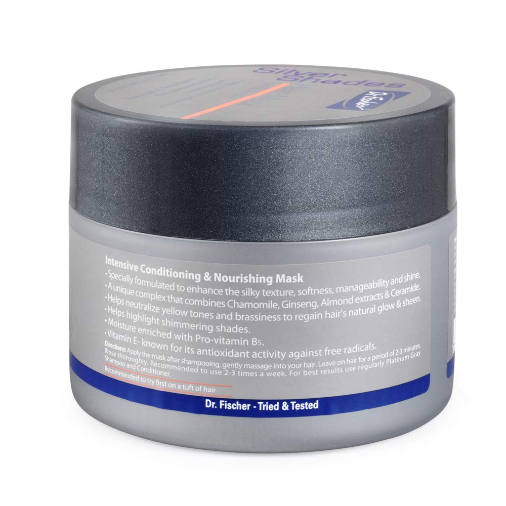 Dr. Fischer Purple Hair Mask and Purple Shampoo for Healthy Gray and Silver Hair.