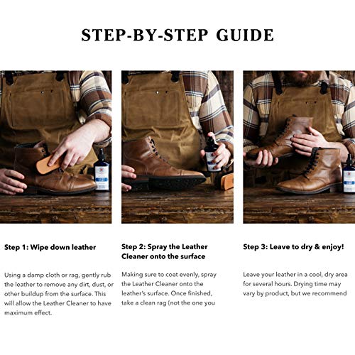 Cobbler's Choice Co. Finest Quality Leather Cleaner 100% Natural - Designed to Fight Fresh Stains, Dirt, & Build-Up - Easy Spray Application