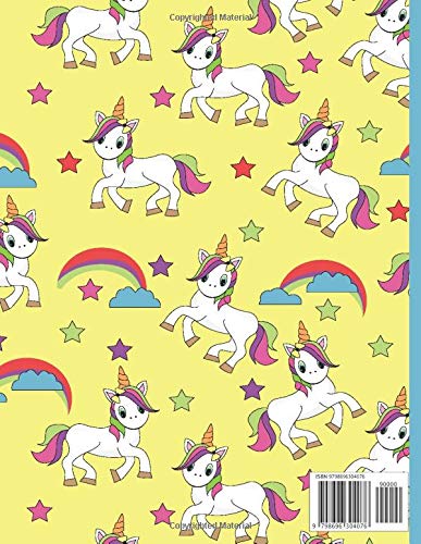 Composition Notebook: Wide Ruled Paper Notebook Journal | Blank Lined Workbook for Kids Students for Home School College | Cute Unicorn Pattern