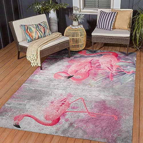 Dalyn Rugs Indoor/Outdoor Tropics TC2 Gray Washable 8' x 10' Rug