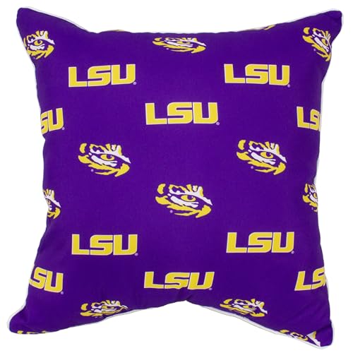 College Covers Single Decorative Pillow Pillow, Square, LSU Tigers