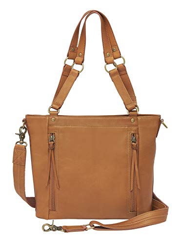 GTM Gun Tote'n Mama Cowhide Conceal Carry Purse, tan, One Size