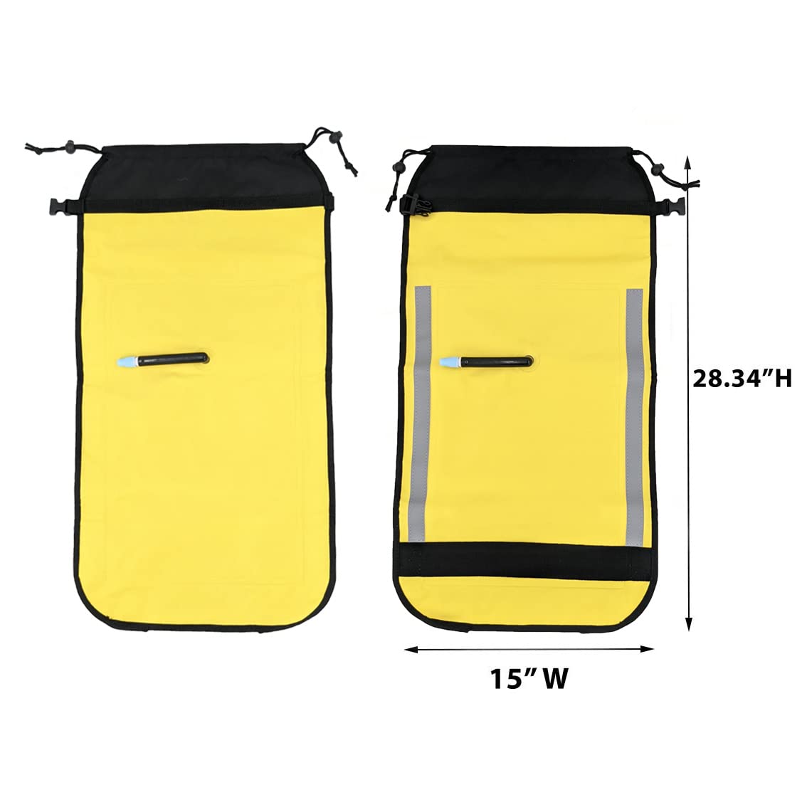 Arya Life Sea Kayak Paddle Float Floating Bag, Dual Air Chambers with Twist Air Valves, Yellow