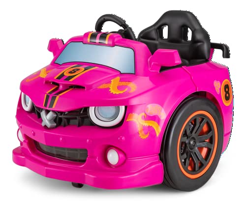 Kid Trax Dizzy Racers 6V Ride On Car ā Toddler Toy with 360° Spin, w/Big Wheel, Indoor/Outdoor Toys, Electric Cars for Kids, Ride On for Boys & Girls, Max Weight of 66lbs, Ages 2-5 ā Pink CAR