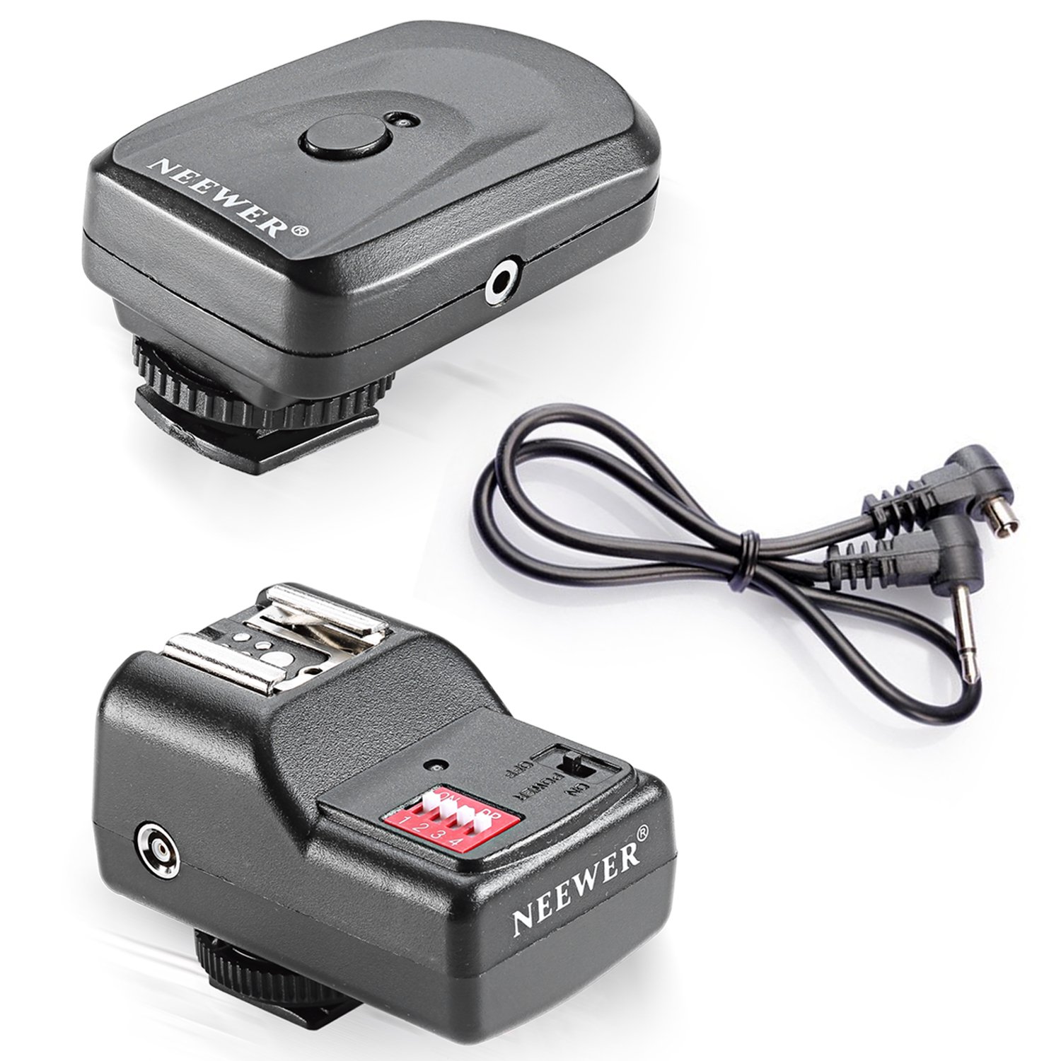 Neewer 16 Channel Wireless Remote Flash Trigger and 2.5mm PC Receiver for Compatible with Canon 580EX II 580EX 550EX 540EZ Nikon SB900 SB800 SB600 SB28 Neewer TT860 TT850 TT560 Olympus Pentax Sigma