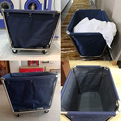 Easyars Large Laundry Cart with Wheels,Rolling Laundry Basket,220 LB Load Material-handling Carts for Home Commercial Hotels or Hospital,Blue