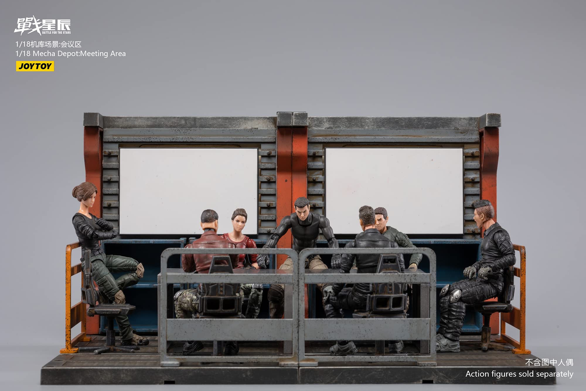 HiPlay JoyToy Science-Fiction Theme Scene Base for 1/18 Scale Action Figures- 1/18 Mecha Depot:Meeting Area JT0913