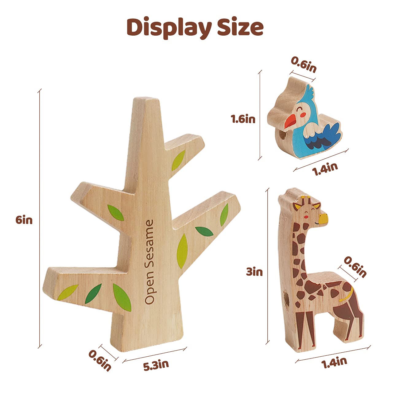 NAODONGLI Wooden Stacking Toys for Kids
