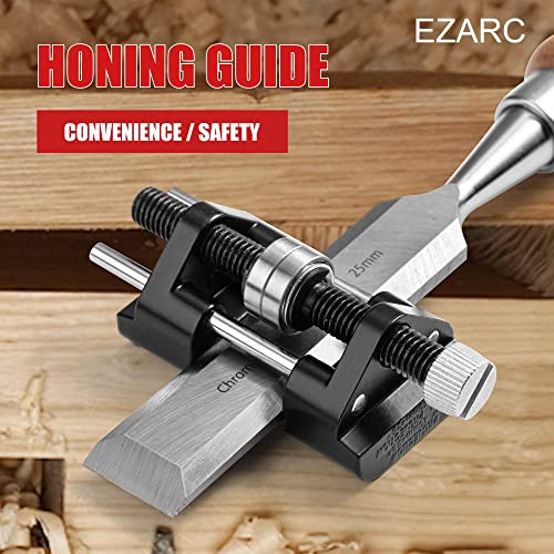 EZARC Knife Sharpeners Honing Guide for Chisels and Planes, Sharpening Jig Sharpening Guide Kit(Wood Chisels 1/4" to 2", Fits Planer Blades 1-3/8β to 3-1/8β)β¦