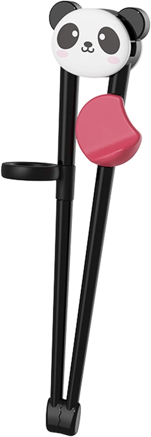 Black Training Chop-sticks for Kids, Training Chop-sticks Comfortable Grip Chewable Cartoon Chop-sticks for Beginners Learning chop-sticks Flatware