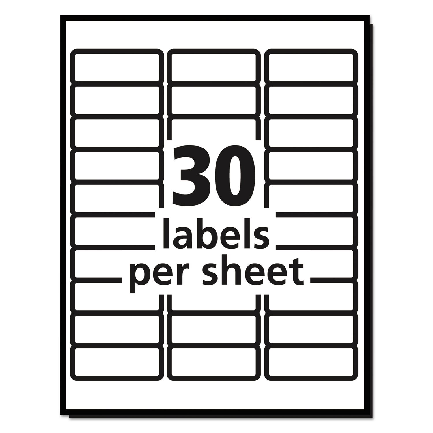 Avery 8460 Inkjet Labels, Mailing, 1-Inch x2-5/8-Inch,3000/PK, White