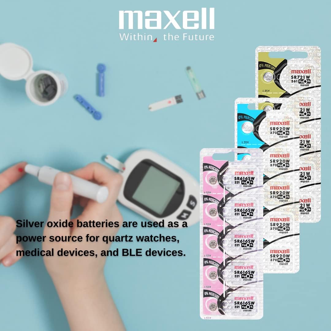 Maxell Battery, Energizer #321, Pack of 5