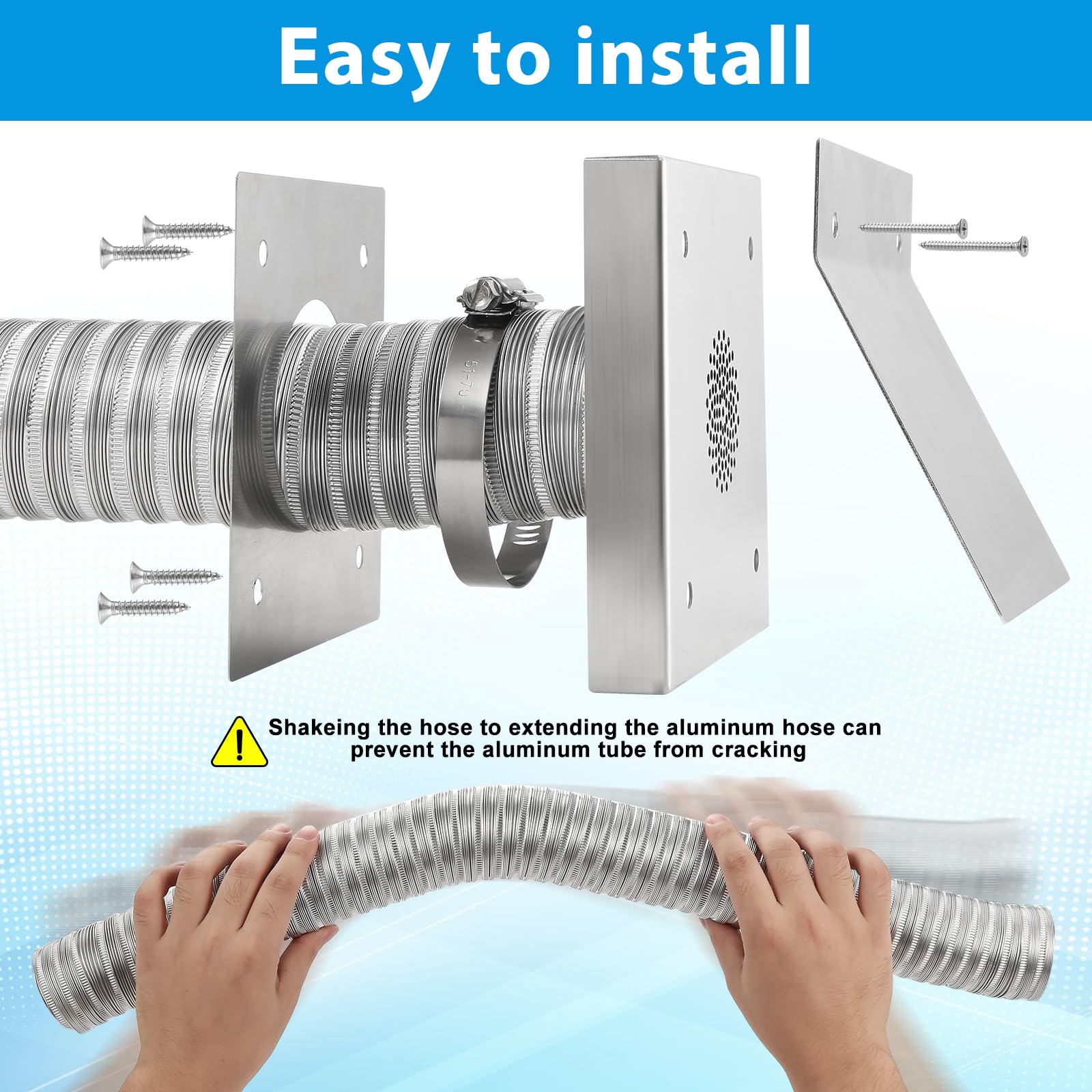 Outside Air Kit for Pellet Stove,2β x 60β Pellet Stove Pipe Kit,Fresh Air Intake for Corn and Pellet Stoves